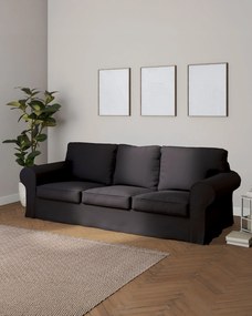 Potah na pohovku IKEA Ektorp 3-místná rozkládací, NOVÝ MODEL 2013 barva šedá