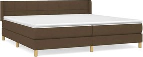 Box spring postel s matrací tmavě hnědá 200x200 cm textil 3130300