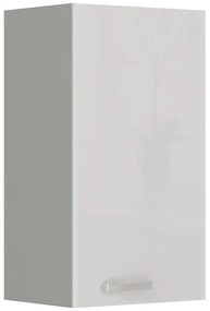40 cm skříňka horní jednodveřová Barevné provedení: Bianca - Šedá / Bílý lesk