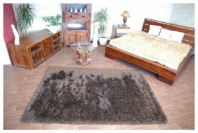Luxusní kusový koberec Shaggy Love hnědo černý 160x230cm