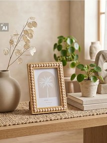 Sinsay - Rámeček na fotografii s ozdobnými korálky - béžová