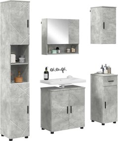 Sada koupelnového nábytku 5 ks Betonově šedá 61 x 35 x 64 cm 3392996