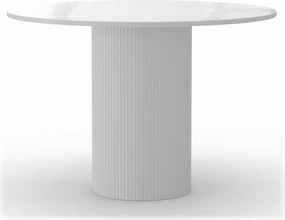 Jídelní stůl MALAGA 110 cm bílý mramor
