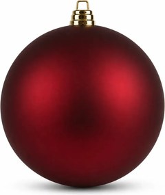 Velká vánoční koule 30 cm, tmavě červená, matná, UV