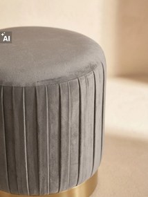 Sinsay - Taburet s dekorativním prošíváním - šedá