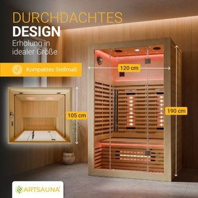 Artsauna Infrasauna Trondheim 120, přírodní