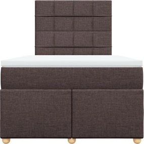 Box spring postel s matrací tmavě hnědá 120x200 cm textil 3293550