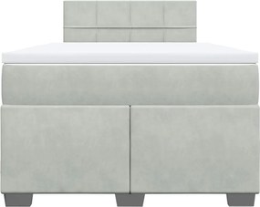 Box spring postel s matrací světle šedá 120x190 cm samet 3288558