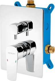 Novaservis - Podomítková baterie s boxem 2 vývody, METALIA 58, BOX58051R,0