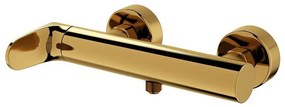 CERSANIT - Nástěnná sprchová baterie INVERTO, páková, zlatá + zlatý úchyt S951-292