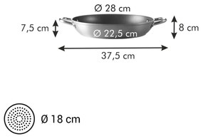 Pánev hluboká GrandCHEF ø 28 cm, 2 úchyty