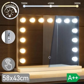 80793 Aquamarin Koupelnové LED zrcadlo Holywood, 58 x 43 cm