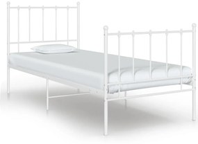 Rám postele bílý kov 90 x 200 cm,  324947 HangarStore.cz