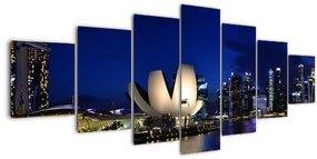 Obraz nočního Singapouru (210x100 cm)