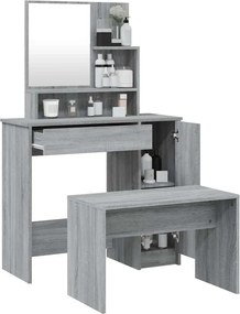 Toaletní stolek sada šedý sonoma 86,5 x 35 x 136 cm 3114153