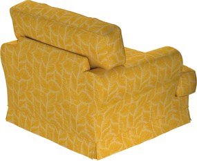 Potah na křeslo IKEA Ekeskog barva žlutá látka pletený vzor, vzorované
