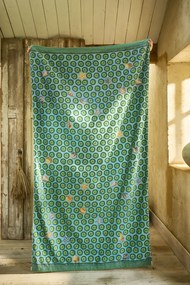 Pip Studio plážová osuška Sea Dots Beach 100x180cm, zelená (Beachtowel z bavlněného froté )