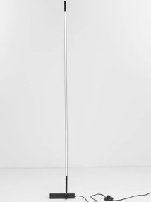 Černá kovová LED stojací lampa se stínidlem z akrylového skla (výška 140 cm) Raccio – Nova Luce
