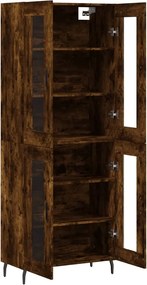 Skříň highboard kouřový dub 69,5 x 34 x 180 cm kompozitní dřevo 3198294