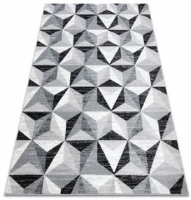 Koberec ARGENT - W6096 Trojúhelníky šedý / černý