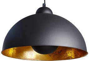 OnaDnes -20% Moebel Living Černozlaté kovové závěsné světlo Sydney 55 cm