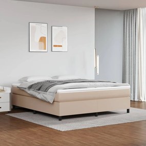 Rám postele s boxspringem cappuccino 160x200 cm umělá kůže 3121058