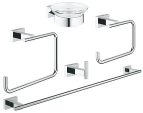 Grohe Essentials Cube - Sada doplňků do koupelny 5 v 1, chrom 40758001