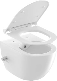Ravak WC bidet Uni Chrome RimOff závěsný 36 x 51 x 35 cm integrovaná baterie a bidetová sprška bílá X01912