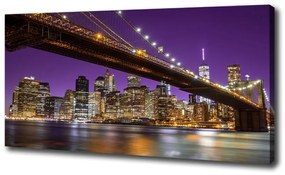 Wallmuralia Foto obraz na plátně Manhattan noc 100x50