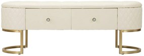 Designová lavice Pembroke 120 cm bílá