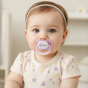 Canpol babies Dudlík svítící silikonový symetrický NIGHTGLOW 18m+ 2ks holka