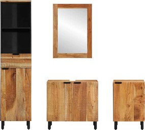 Sada koupelnových skříněk 4 ks Přírodní 38 x 33 x 160 cm 3310014