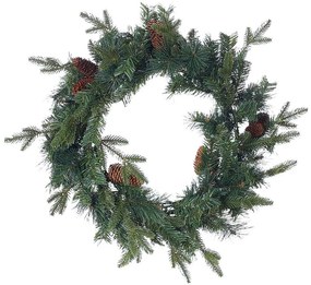 Vánoční věnec ⌀ 60 cm zelený KAMERUN Beliani