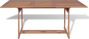 vidaXL Zahradní stůl 180 x 90 x 75 cm masivní teakové dřevo [43034]