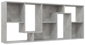 Knihovna betonově šedá 67 x 24 x 161 cm dřevotříska