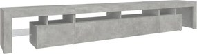 TV skříňka s LED osvětlením betonově šedá 260x36,5x40 cm 3152781