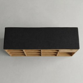 Botník s sedákem KADO, 104 x 50 x 30 cm, hnědá