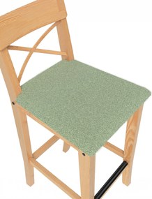Potah na barovou židli Ingolf s čalouněným sedákem barva zelená látka pletený vzor