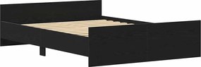 Rám postele bez matrace černý dub 140x200 cm kompozitní dřevo 3329319
