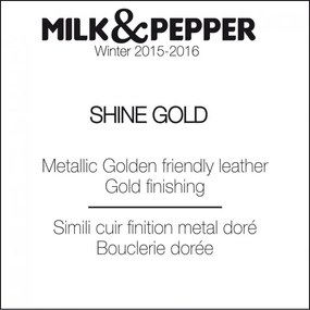 MILK&PEPPER Milkandpepper obojek pro psy Shine Gold Velikost: 40x2 cm