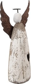 Dekorace dřevěná figurka anděl se srdíčkem Angel Rustic M - 9*14*18 cm