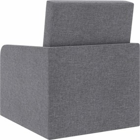 Rozkládací křeslo světle šedé textil 243648
