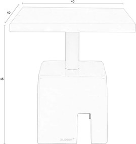 Kovový odkládací stolek 40x40 cm Chubby – Zuiver