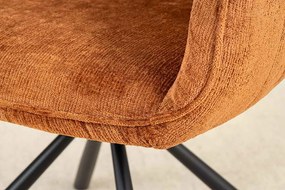 Designová otočná židle Parthenia rezavá hnědá