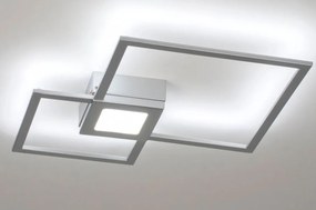 Stropní stmívatelné designové LED svítidlo Dualle Quadra Silver
