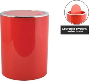 MSV KAMAKA výklopný odpadkový koš 6 L červený / plast