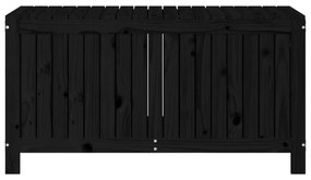 Petromila Zahradní úložný box černý 121 x 55 x 64 cm masivní borové dřevo