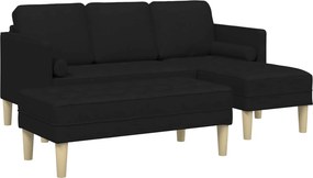 Set pohovek 2 ks Černá Polyester 3329254