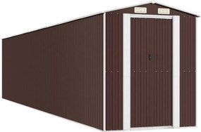 Zahradní kůlna tmavě hnědá 192 x 938 x 223 cm pozinkovaná ocel 3147469