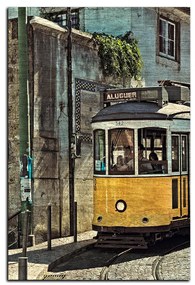 Obraz na plátně - Historická tramvaj  - obdélník 7121A (100x70 cm)